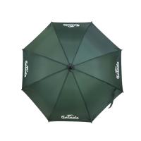 China Custom Logo Wooden Shaft Straight Umbrella 23 Inch Windproof Double Canopy for sale