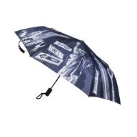 China BSCI Auto Open 3 Folds Umbrella 21 Inch Wooden Handle Promotional for sale