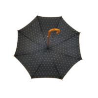 China Auto Open 8 Metal Ribs Windproof Golf Umbrellas With Wooden Handle for sale