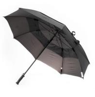 China RPET Pongee Double Canopy Golf Umbrella 130cm Auto Open Fiberglass Ribs for sale