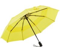China Foldable Fiberglass Ribs Pongee Compact Windproof Umbrella 21inch 8k Auto Open Close for sale