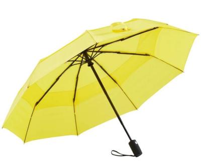 China Foldable Fiberglass Ribs Pongee Compact Windproof Umbrella 21inch 8k Auto Open Close for sale