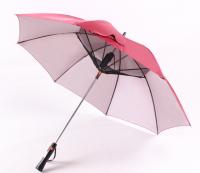 China 190T Pongee Summer Blast Umbrella Fan With Plastic Handle for sale