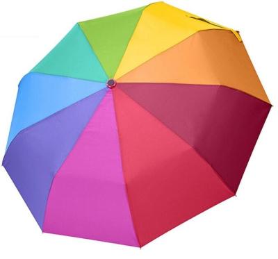 China SGS Auto Open and Closed Fiberglass Ribs Rainbow Umbrella 21x8K 190T Pongee for sale