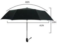 China BV 3 Folding Full Color Printing Inside Pongee Automatic Compact Umbrella for sale