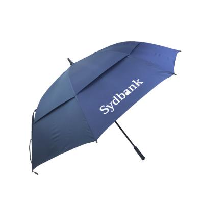 China Windproof Straight Handle Fiberglass Frame Umbrella for sale