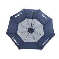 China Windproof Straight Handle Fiberglass Frame Umbrella for sale