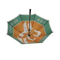 China Custom Logo Pongee Fabric Straight Handle Umbrella TUV Approval for sale