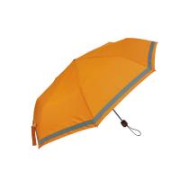 China 3 Folding Manual Open 21in Windproof Umbrella With Wooden Handle for sale
