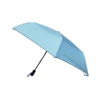 China Auto Open Close Sun Block 3 Fold Umbrella With Black Coating for sale