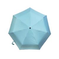 China Auto Open Close Sun Block 3 Fold Umbrella With Black Coating for sale
