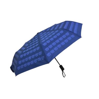 China 3 Fold Auto Open Close Windproof Sun Umbrella With Color Printing for sale