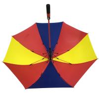 China 130cm 190T RPET Pongee Rainbow Umbrella Auto Open Fiberglass Ribs for sale