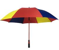 China 130cm 190T RPET Pongee Rainbow Umbrella Auto Open Fiberglass Ribs for sale