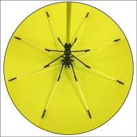 China Yellow RPET Pongee Golf Umbrella 130cm Auto Open Fiberglass Ribs Metal Shaft for sale