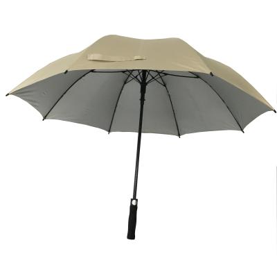 China 130cm Diameter Auto Open RPET Pongee Golf Umbrella with UV Coating for sale