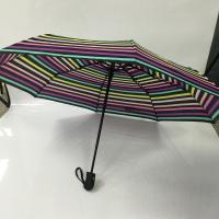 China Ladies Auto Open Close Pongee Fabric Compact Folding Umbrella for sale