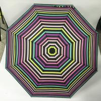 China Ladies Auto Open Close Pongee Fabric Compact Folding Umbrella for sale