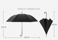 China Diameter 105CM Pongee Long Rain Umbrella For Ladies for sale