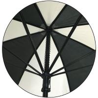 China 130cm 190T Polyester Golf Umbrella with Metal Frame Double U Ribs Windproof for sale