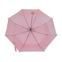 China Manual Open Portable 3 Folding Pongee Fabric Umbrella for sale