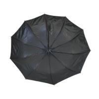 China 10 Ribs Black Coating Pongee 3 Fold Automatic Umbrella With For Mens for sale