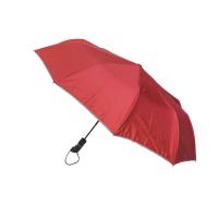 China 10 Ribs Black Coating Pongee 3 Fold Automatic Umbrella With For Mens for sale