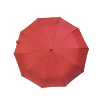 China 10 Ribs Black Coating Pongee 3 Fold Automatic Umbrella With For Mens for sale
