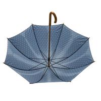 China Flower Printed Wooden Shaft J Handle Pongee Fabric Umbrella for sale