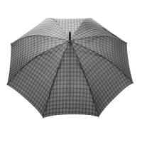 China Pongee Fabric Straight Windproof Waterproof Umbrella 8mm Metal Shaft Auto Open Close for sale