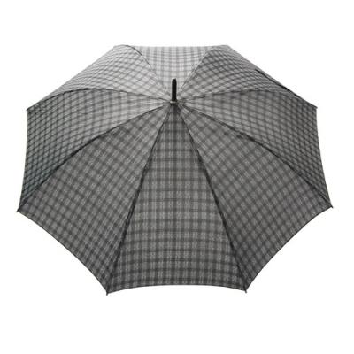China Pongee Fabric Straight Windproof Waterproof Umbrella 8mm Metal Shaft Auto Open Close for sale