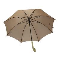 China 8mm Metal Shaft Auto Open Close Pongee Umbrella with Wooden J Handle for sale