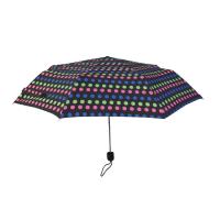 China Manual Open pongee 3 Folding Umbrella With Tote Bag for sale