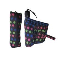 China Manual Open pongee 3 Folding Umbrella With Tote Bag for sale