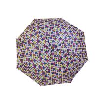 China Full Color Printing Pongee 190T Mini Ladies Folding Umbrella 21 Inch TUV Approved for sale