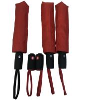 China 9 Fiberglass Ribs Three Folding Pongee Fabric Compact Rain Umbrella for sale
