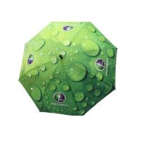 China Green Raindrops Straight Umbrella with 8mm Metal Shaft, UV-Coated Polyester Fabric, Auto Open/Close for sale
