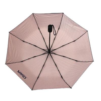 China UPF Coating Automatic Folding Umbrella With Double Fiberglass Ribs for sale