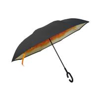 China 23 Inch Full Digital Printing Reverse Inverted Umbrella with C Handle - 8 Panel Metal Frame for sale