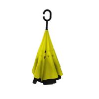 China 21-Inch Polyester 190T C Hook Reverse Umbrella with Auto Open/Close and Custom Printing Options for sale