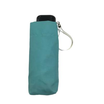 China 19 Inch 5 Fold Manual Open Pongee Pocket Umbrella with Fiberglass Ribs for sale