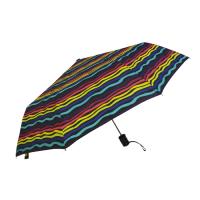 China 21in Rainbow Windproof 3 Folding Umbrella For Travel for sale