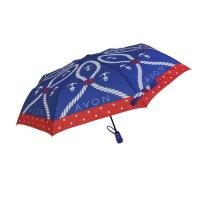China Custom Pongee Auto Open Windproof 3 Folding Umbrella For Ladies for sale