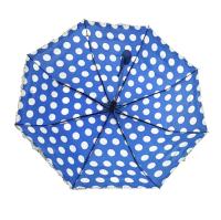 China SGS Ladies Auto Open Polyester 190T Dot Umbrella With Ruffle Edge for sale