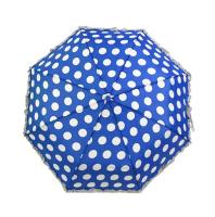 China SGS Ladies Auto Open Polyester 190T Dot Umbrella With Ruffle Edge for sale