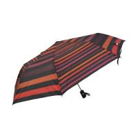 China Auto Open Close Folding Pongee Windproof Stripe Umbrella 21 Inch 8 Panels for sale