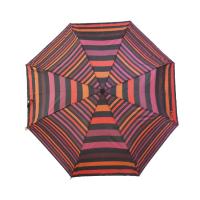 China Auto Open Close Folding Pongee Windproof Stripe Umbrella 21 Inch 8 Panels for sale