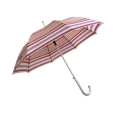 China 23 Inch Pongee Fabric Digital Printing Stripe Umbrella for Ladies Auto Open for sale