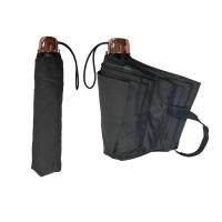 China Windproof 3 Folding UV Protective Pongee Umbrella 21 Inch 8 Panels for Men for sale