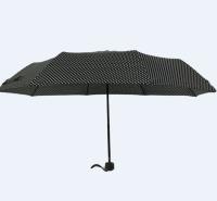 China 21 Inch 8K 190T Polyester Black Folding Umbrella for Ladies Spot Printing for sale